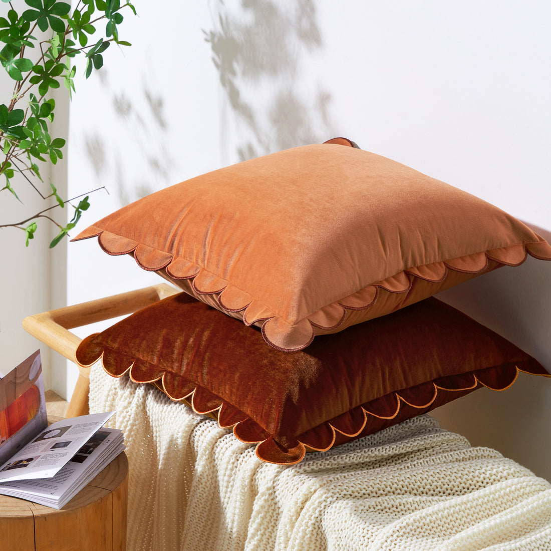 Bri Bri Pillows (2-Pack) - Rust/Coral | Monday Moose