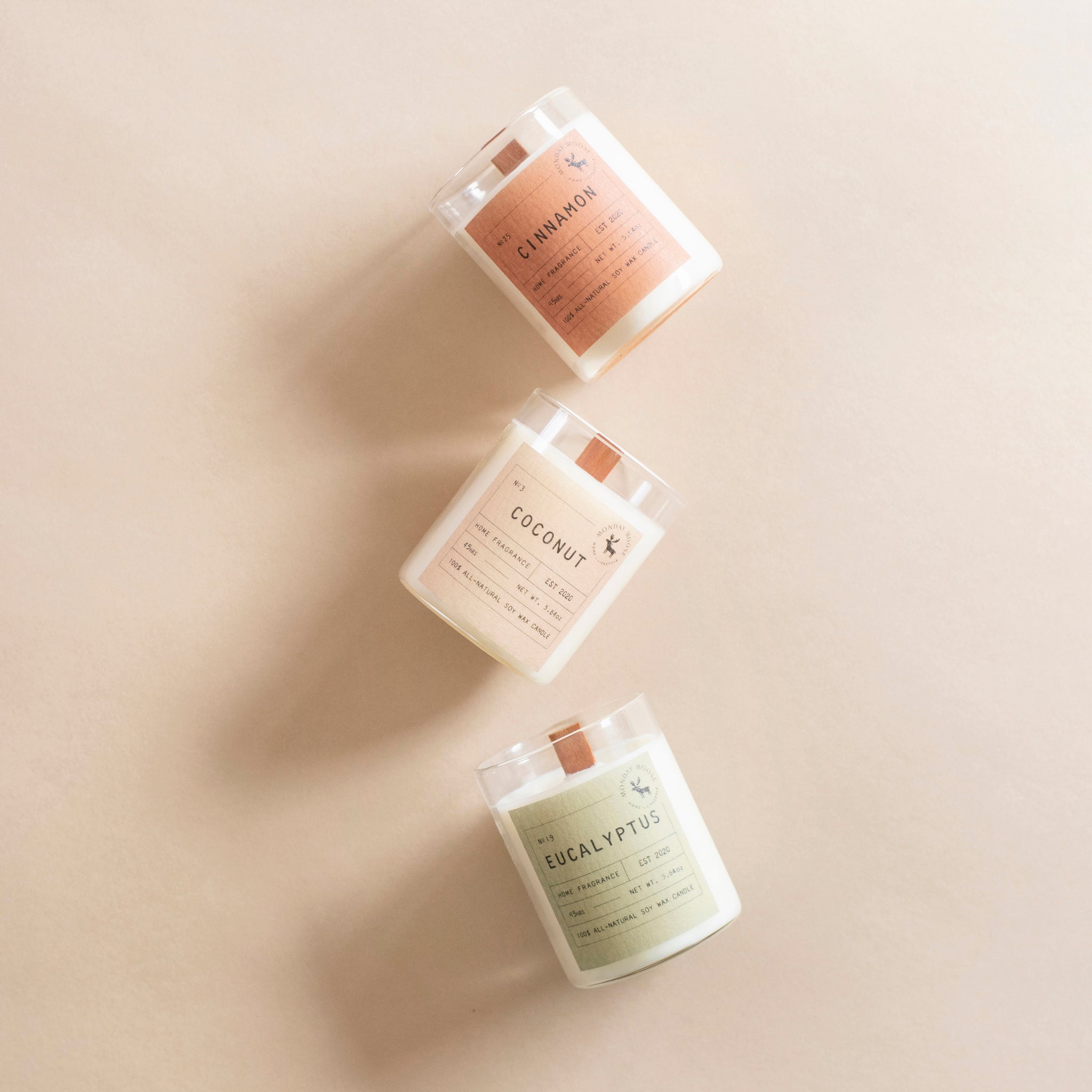 Sun Candle Gift Set (Coconut+Eucalyptus+Cinnamon, 3-Pack) | Monday Moose