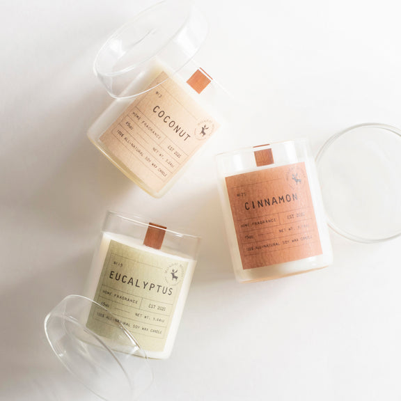 Sun Candle Gift Set (Coconut+Eucalyptus+Cinnamon, 3-Pack) | Monday Moose